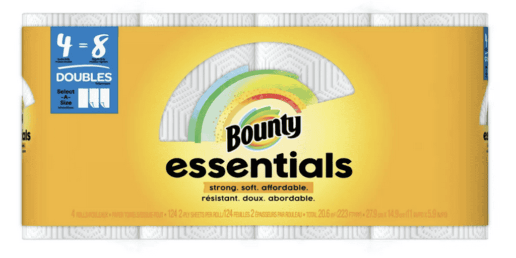 Bounty Essentials 4 Pack Double Rolls only 2.39 at Target - Extreme ...