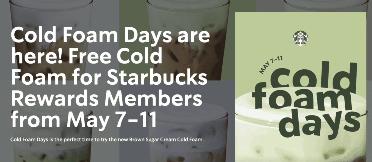 Free Cold Foam at Starbucks 5/7 – 5/11 - Extreme Couponing & Deals